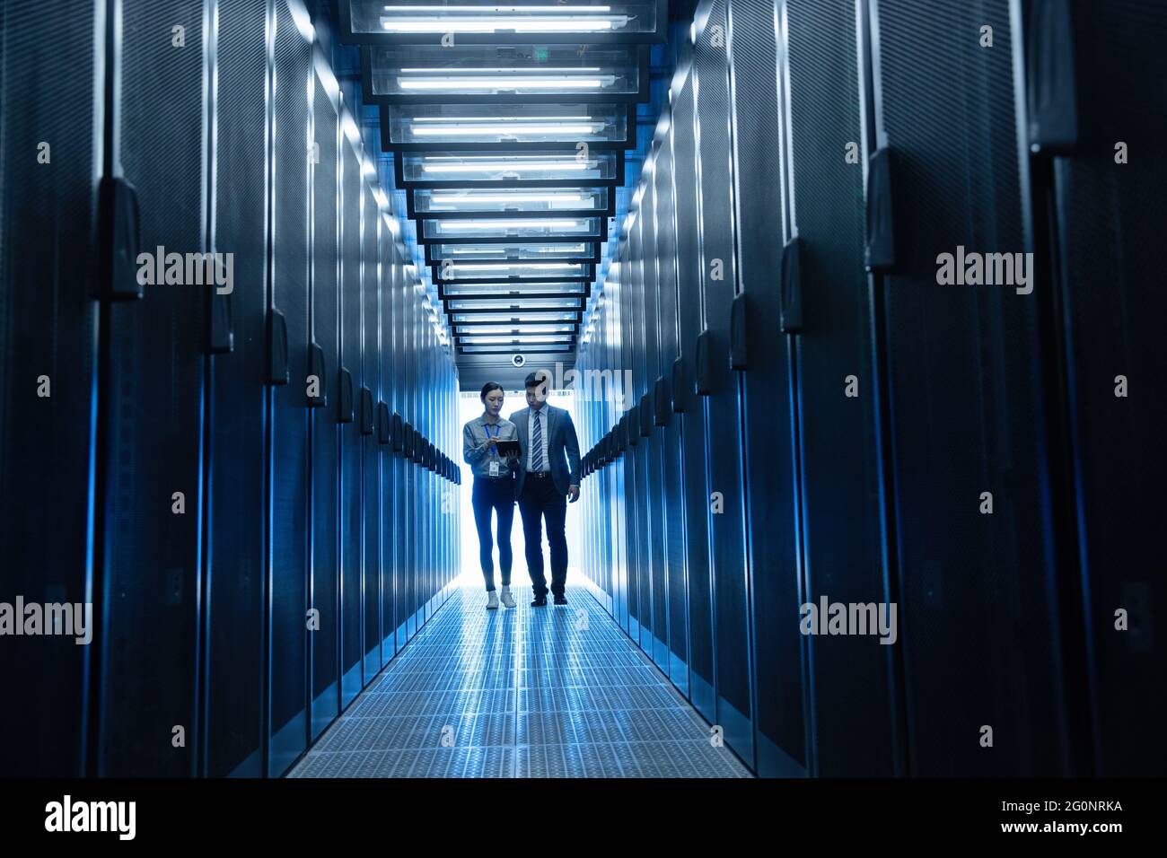 In the computer room technicians for leadership Stock Photo - Alamy