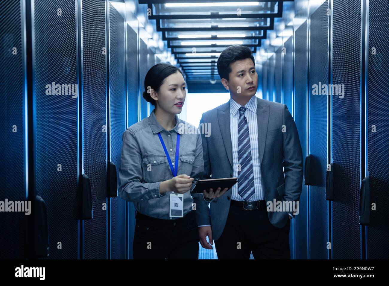 In the computer room technicians for leadership Stock Photo - Alamy