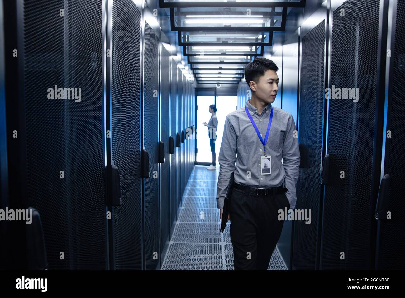 Technical personnel in the maintenance room inspection Stock Photo - Alamy