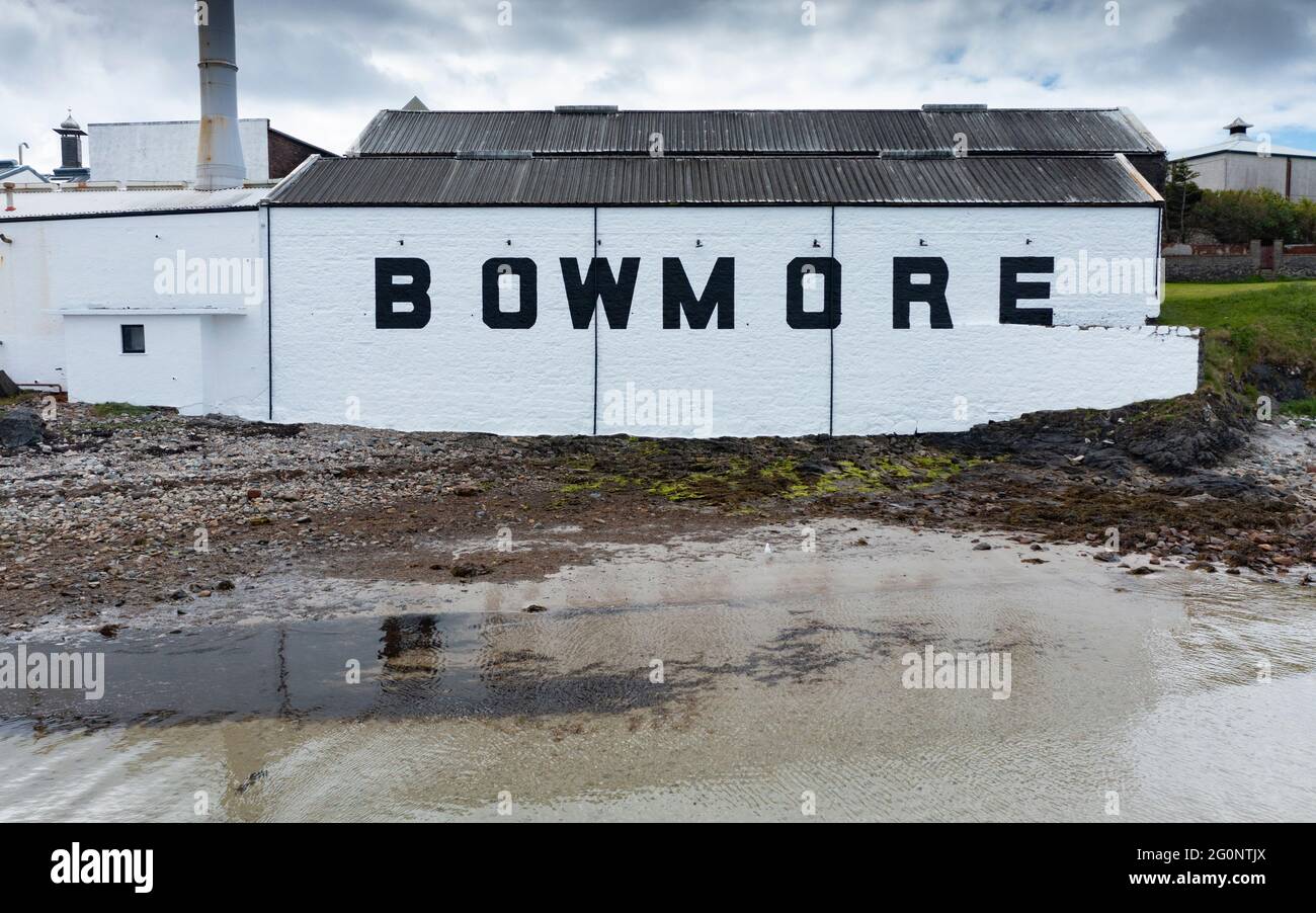 Aerial view bowmore distillery hi-res stock photography and images - Alamy