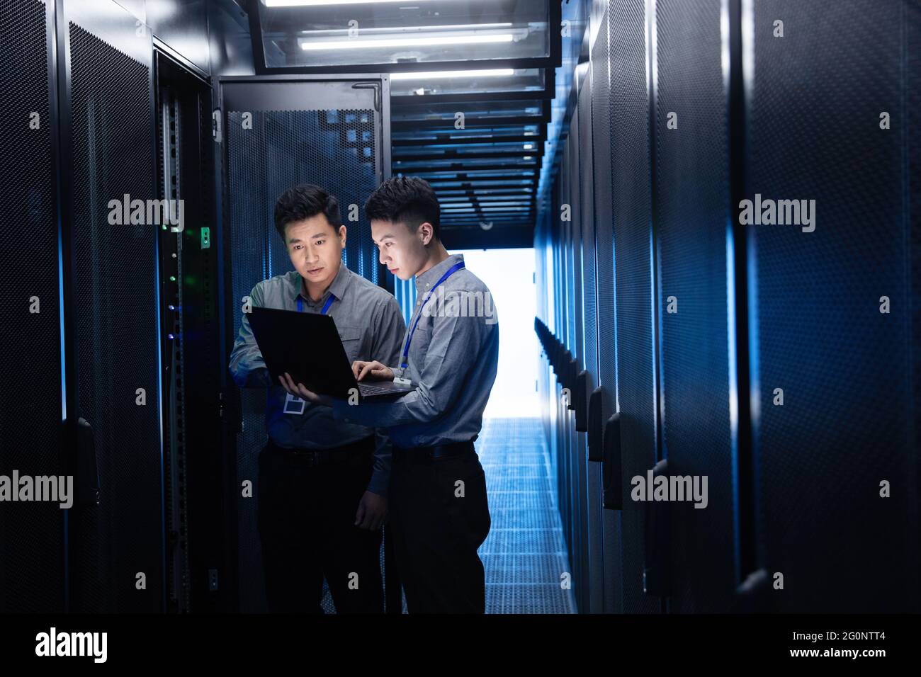 Technical personnel in the maintenance room inspection Stock Photo - Alamy