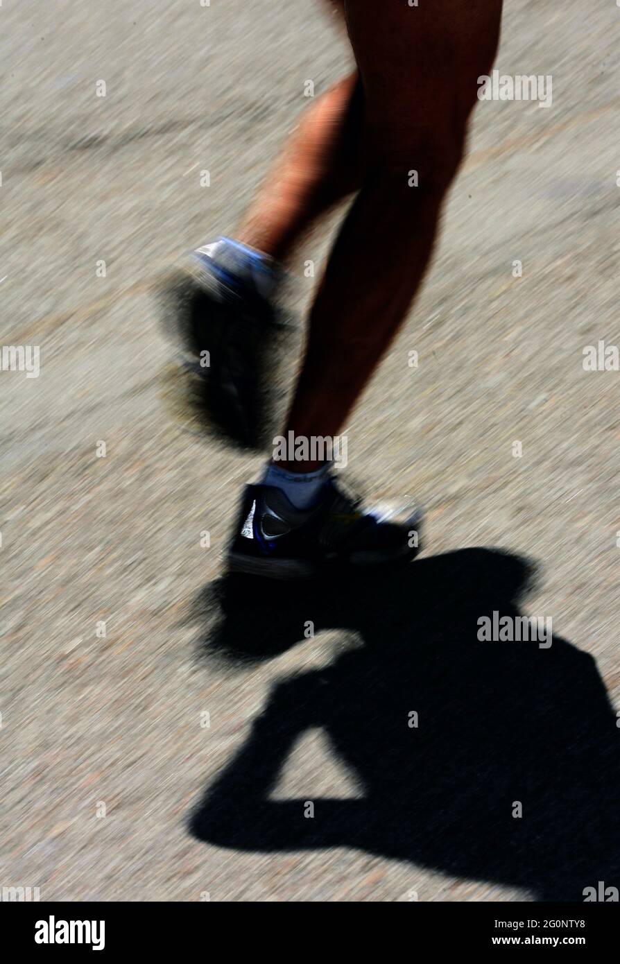 Abstract photo of runner Stock Photo - Alamy