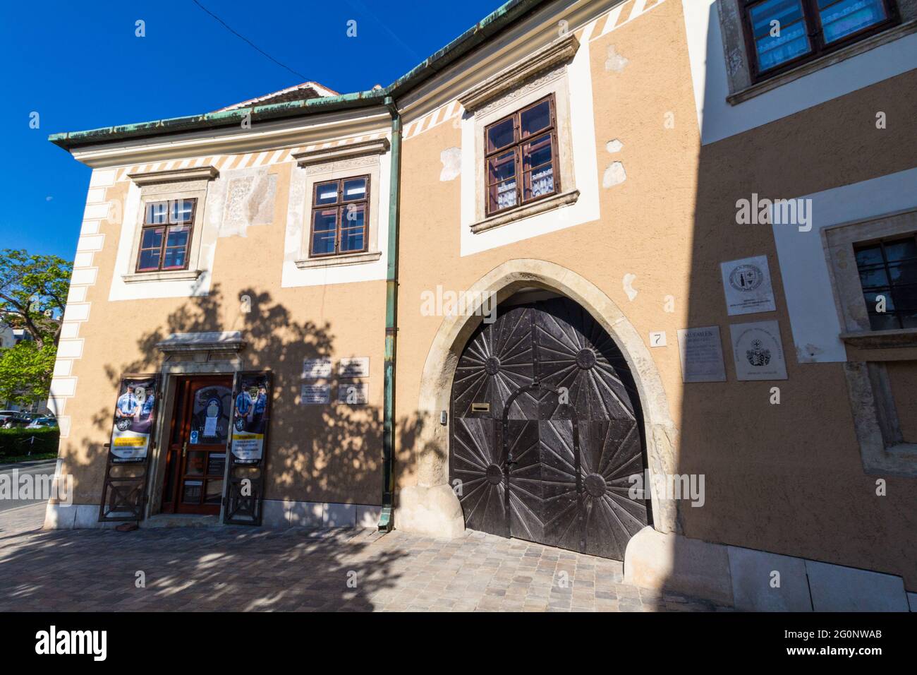 Gothic entrance gate of Rejpal-haz (Rejpal House), Sopron, Hungary ...