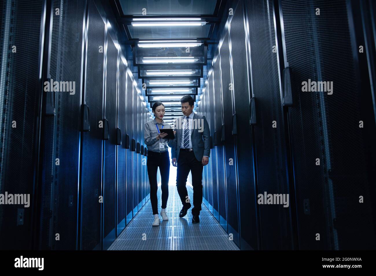 In the computer room technicians for leadership Stock Photo - Alamy
