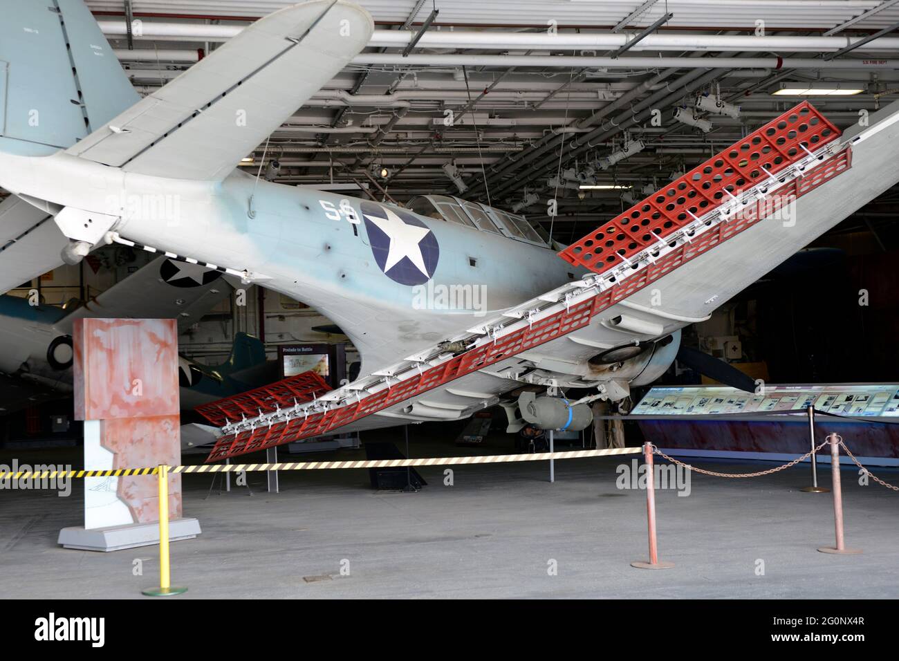 Inside the Hangar Deck on the USS Midway aircraft carrier museum in San ...