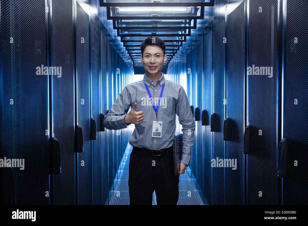 Technical personnel in the room Stock Photo - Alamy