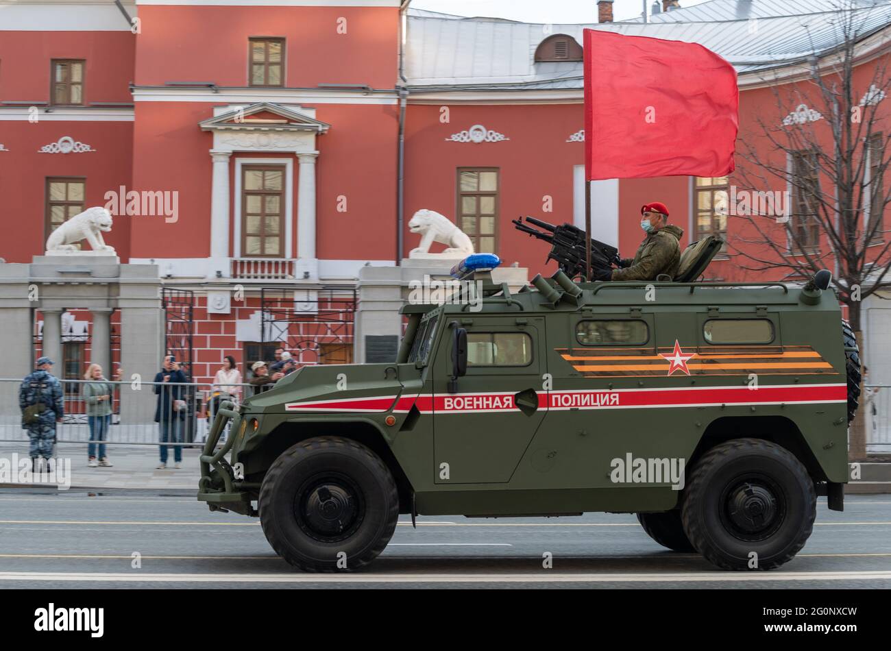 April 30, 2021 Moscow, Russia. Tiger armored car of the Russian ...