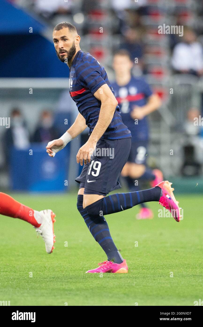 Karim Benzema of France during the international friendly match between ...