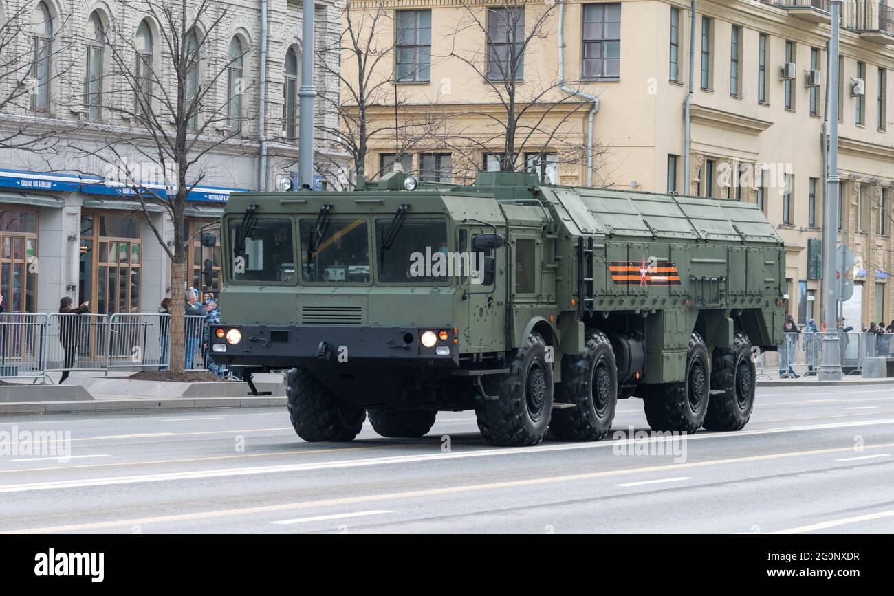 April 30, 2021 Moscow, Russia. Russian operational-tactical missile ...