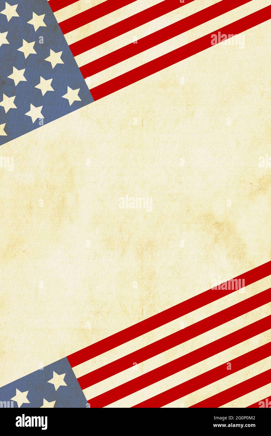 Illustration of USA banner background with elements of the American ...