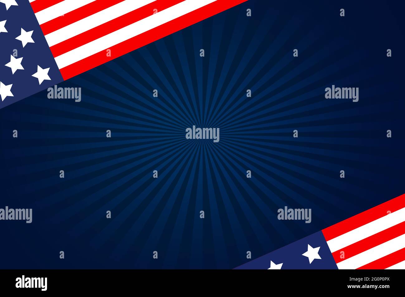 Illustration of USA banner background with elements of the American ...