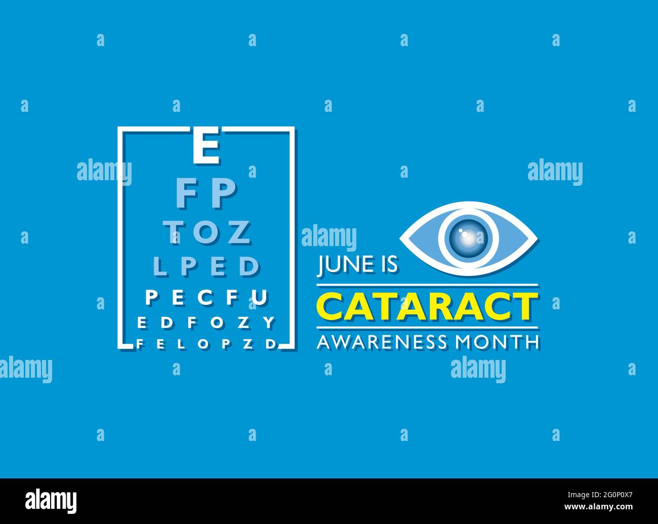 Vector illustration of Cataract Awareness Month observed in June, It is ...