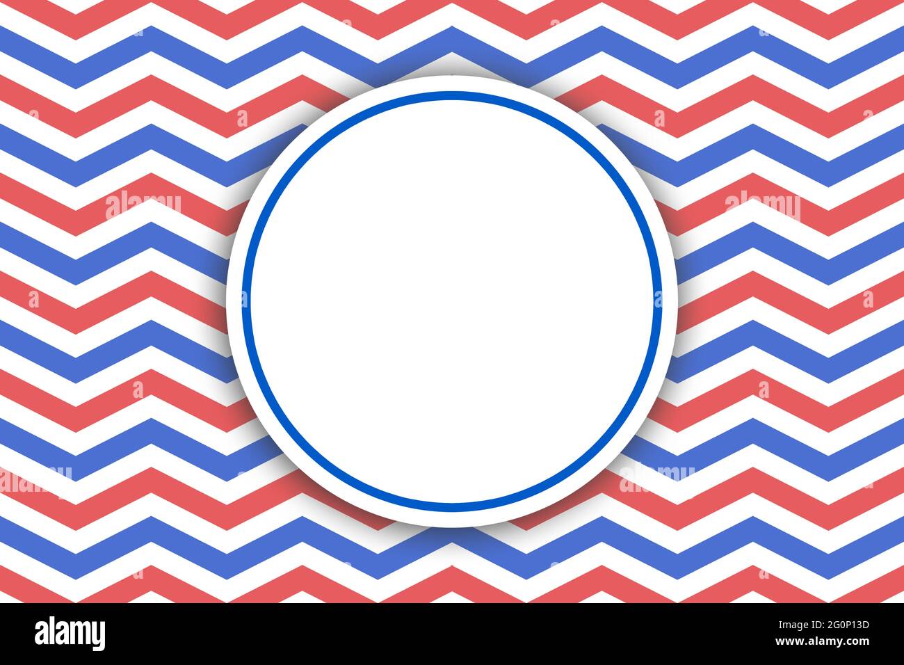 Red White And Blue Chevron Border