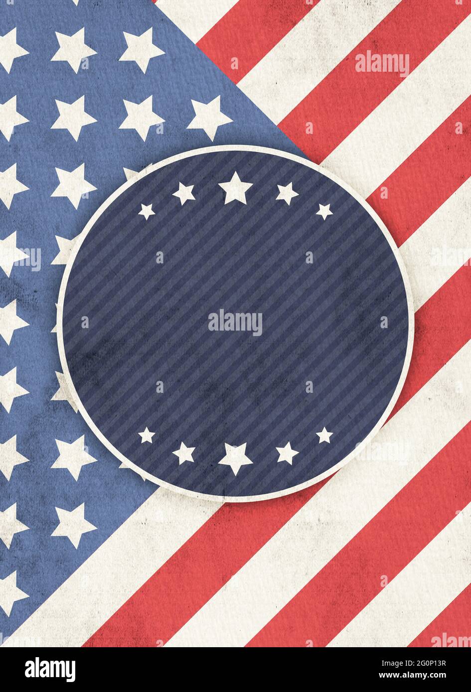 Illustration of USA banner background with elements of the American ...