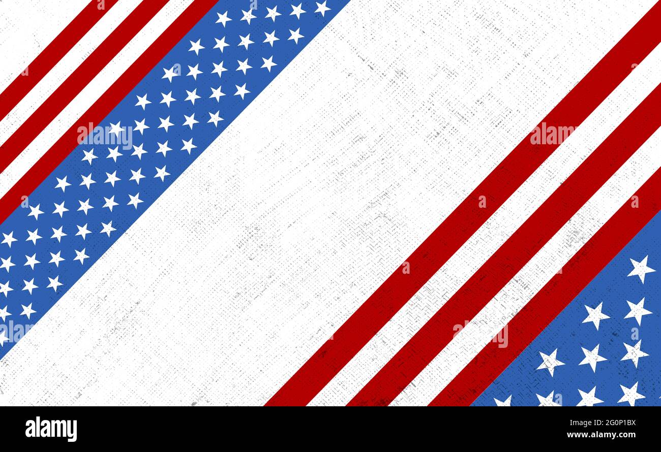 Illustration of USA banner background with elements of the American ...