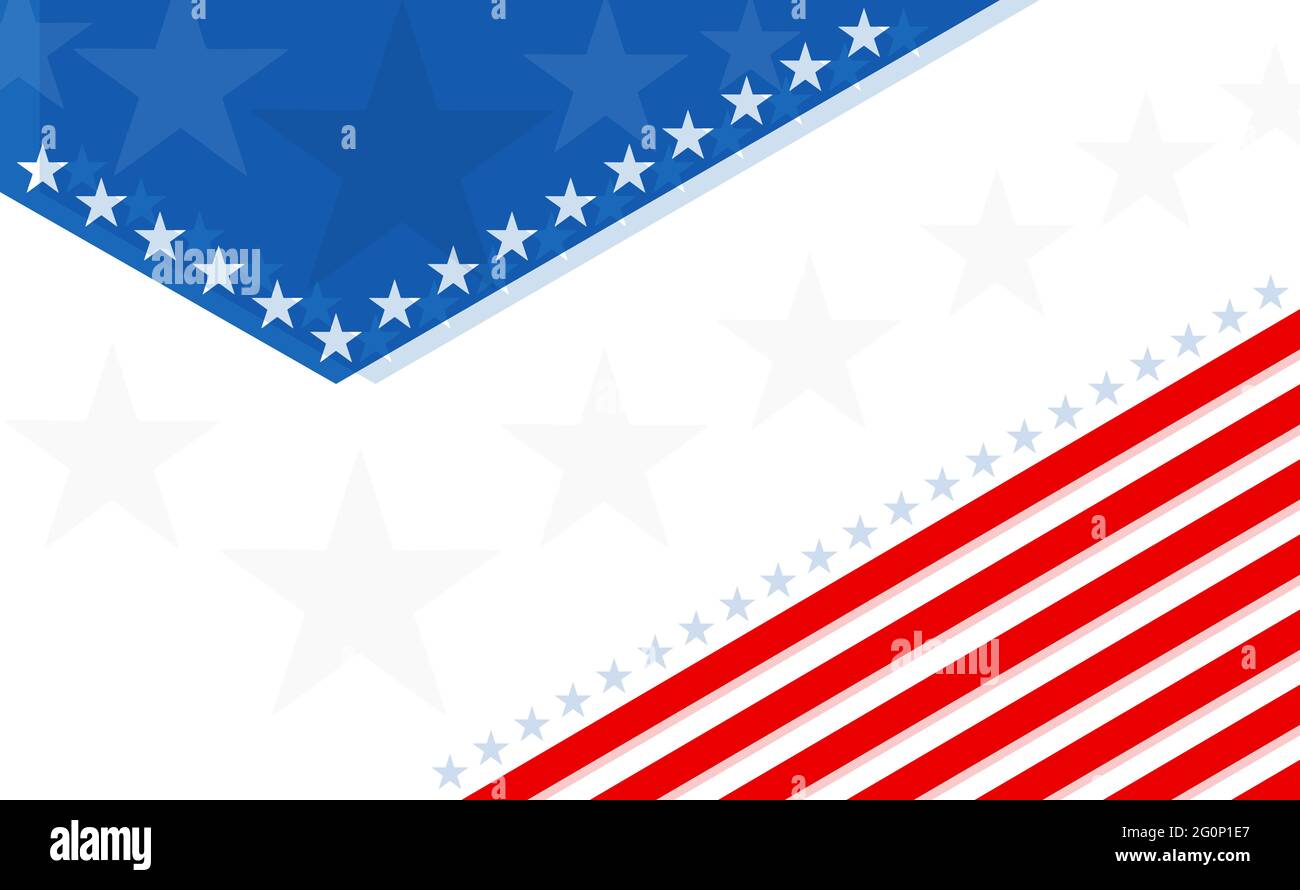 Illustration of USA banner background with elements of the American ...