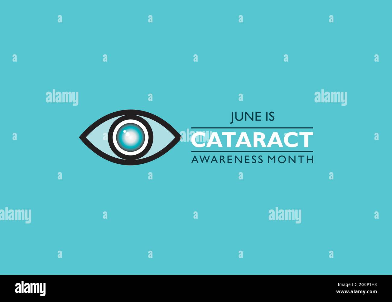 Vector illustration of Cataract Awareness Month observed in June, It is ...