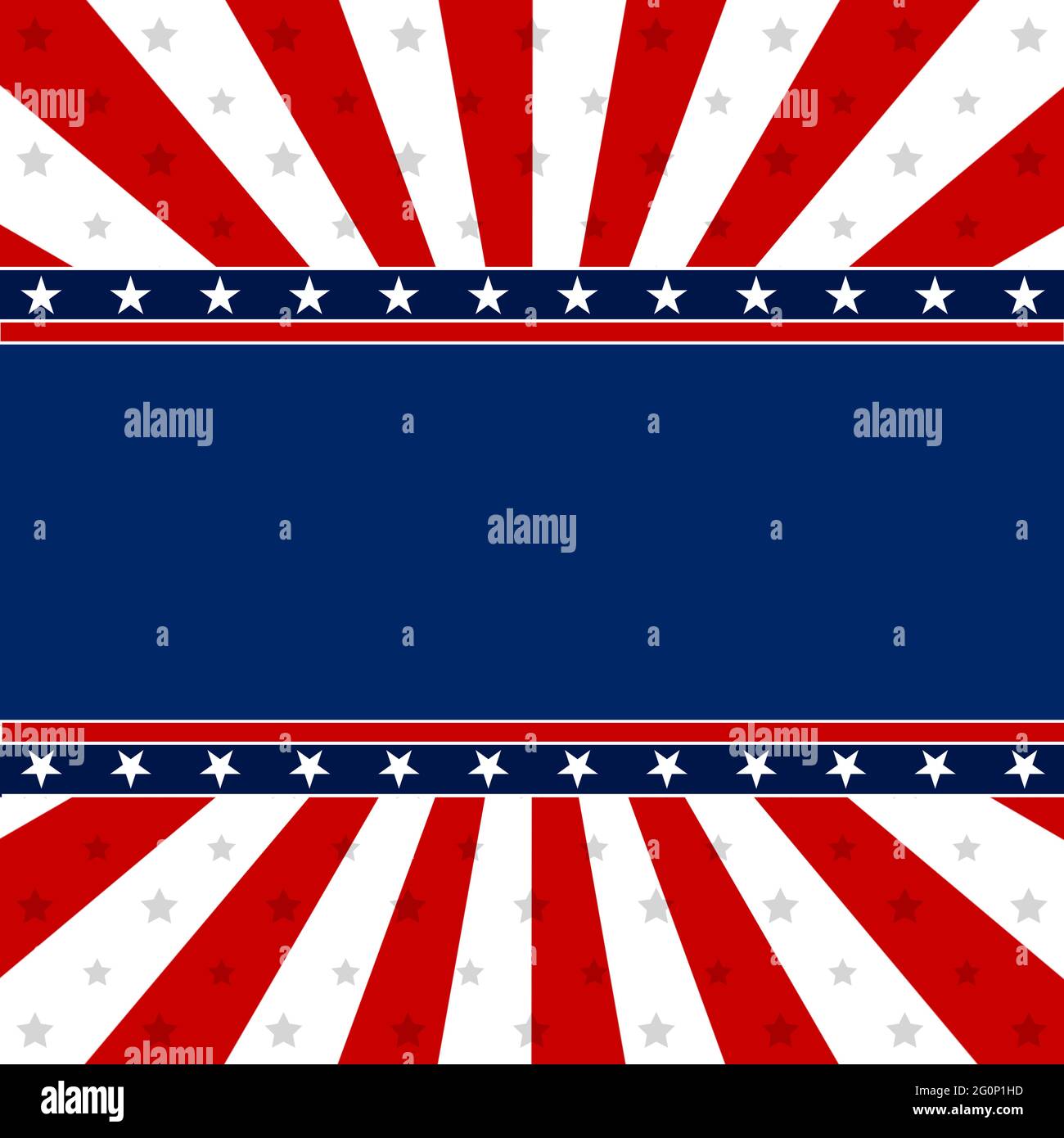 Illustration of USA banner background with elements of the American ...