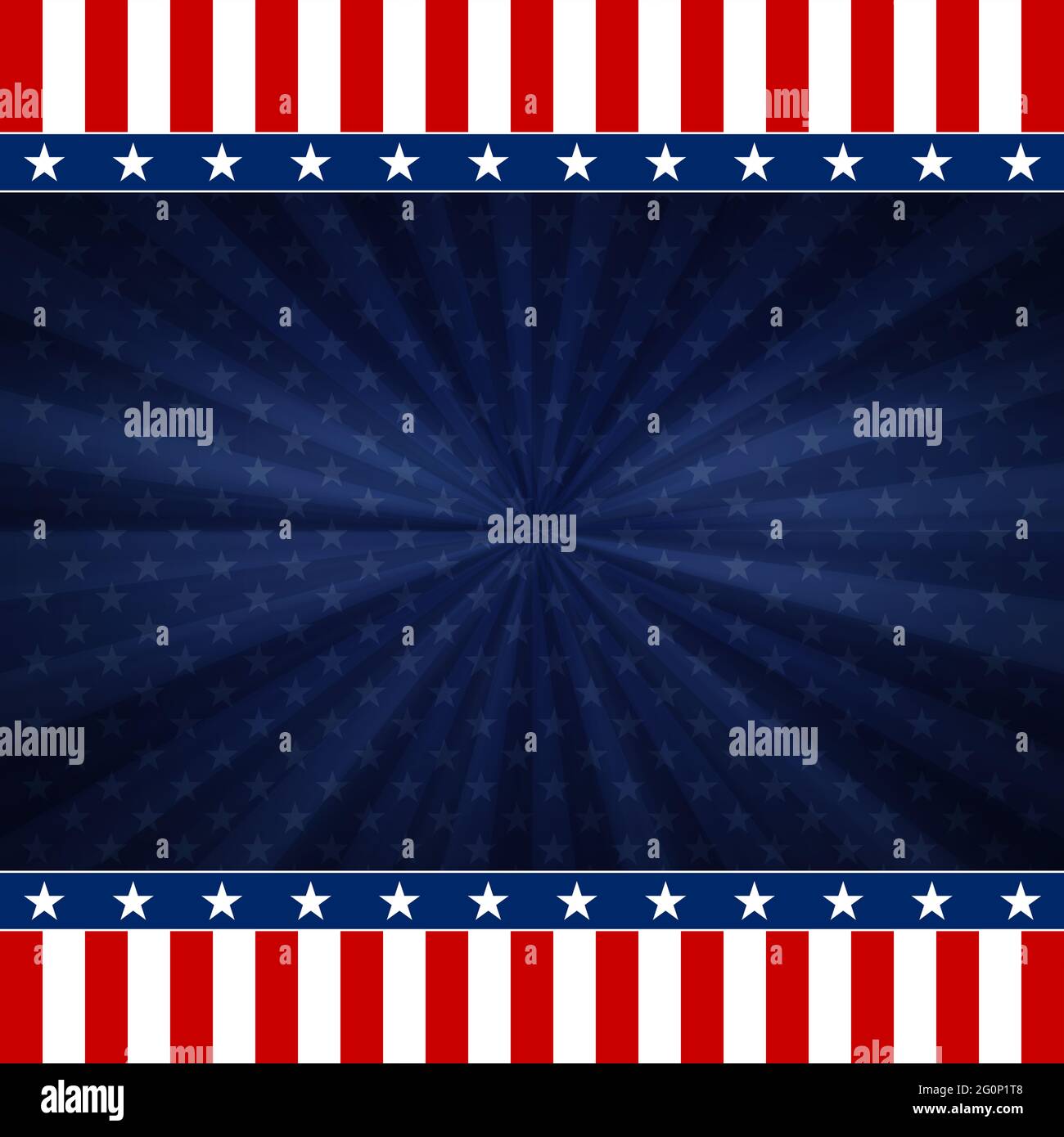 Illustration of USA banner background with elements of the American ...