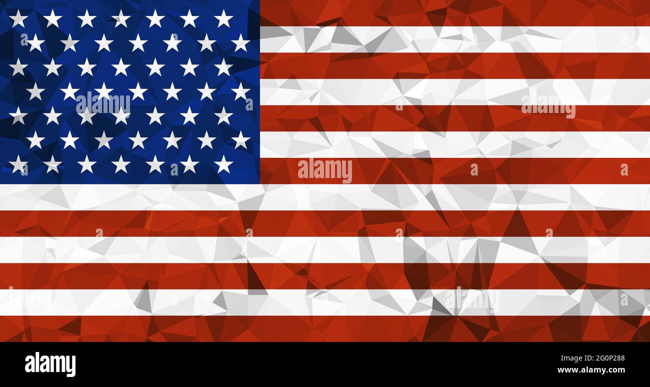 Illustration of USA banner background with elements of the American ...