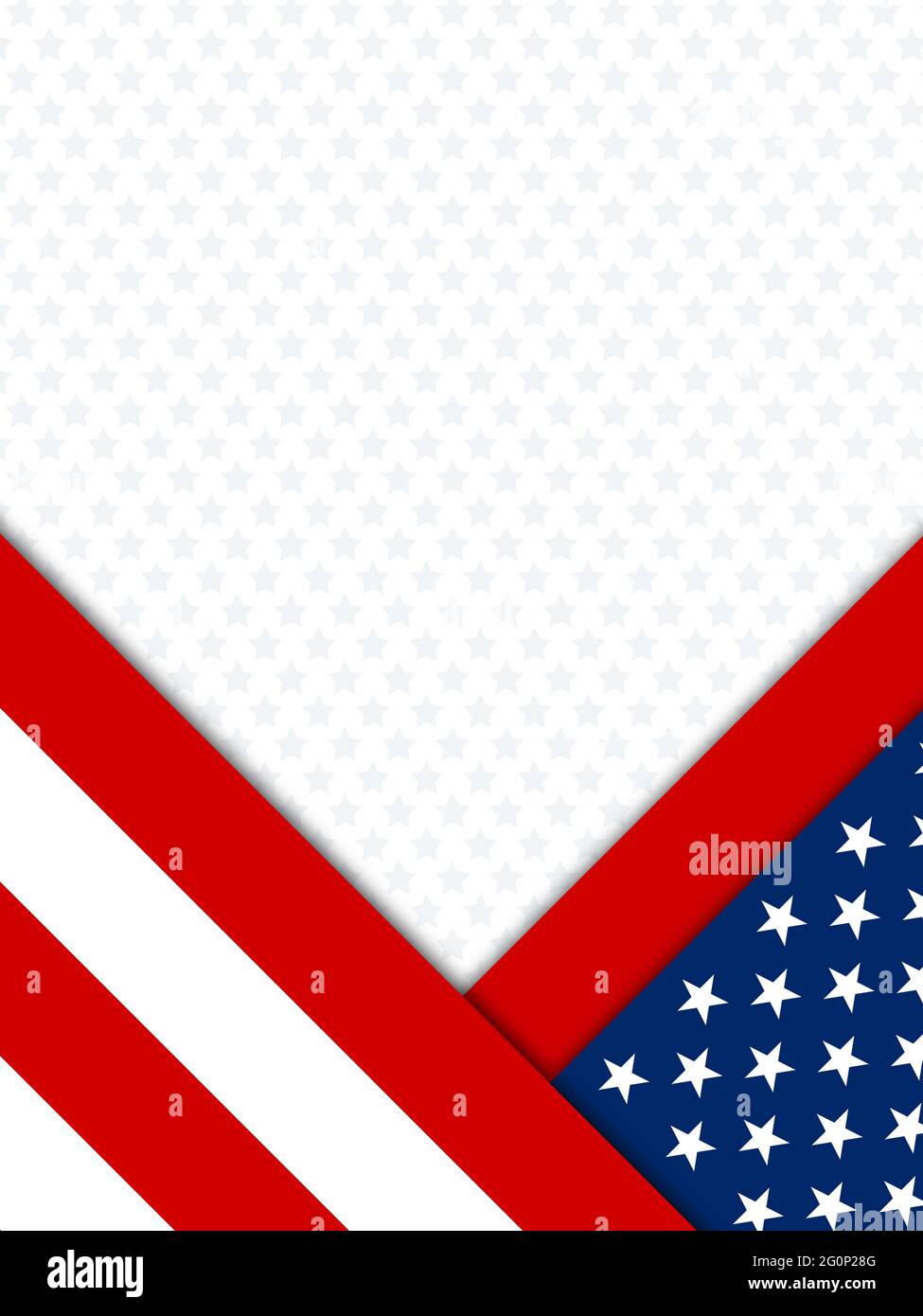 Illustration of USA banner background with elements of the American ...