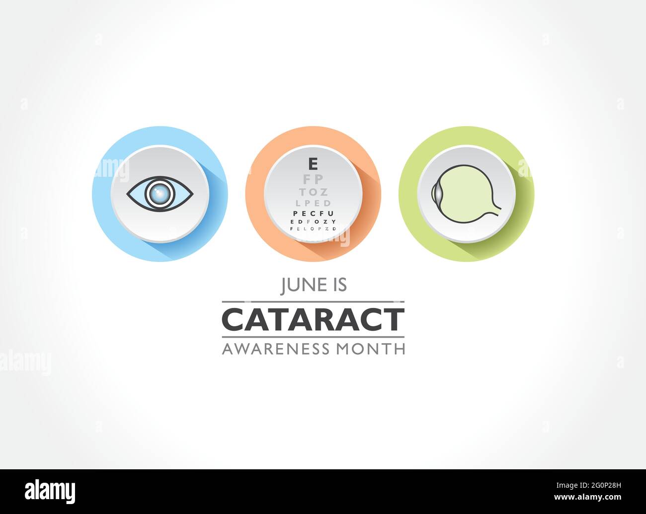Vector illustration of Cataract Awareness Month observed in June, It is ...