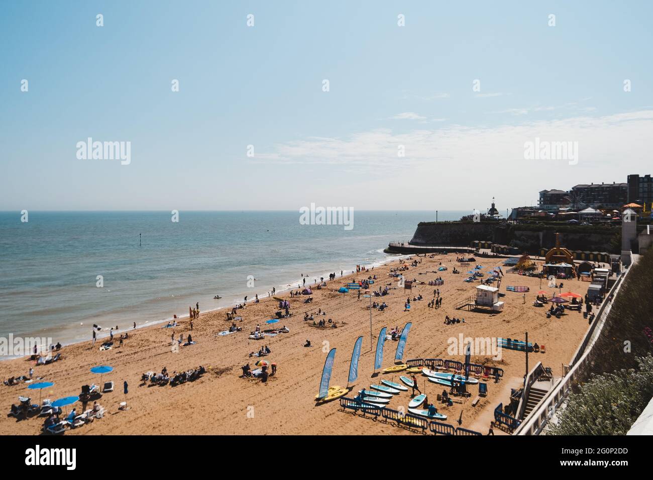 Botany Bay, Kent | UK - 2021.05.29: Beautiful sand beach in East ...