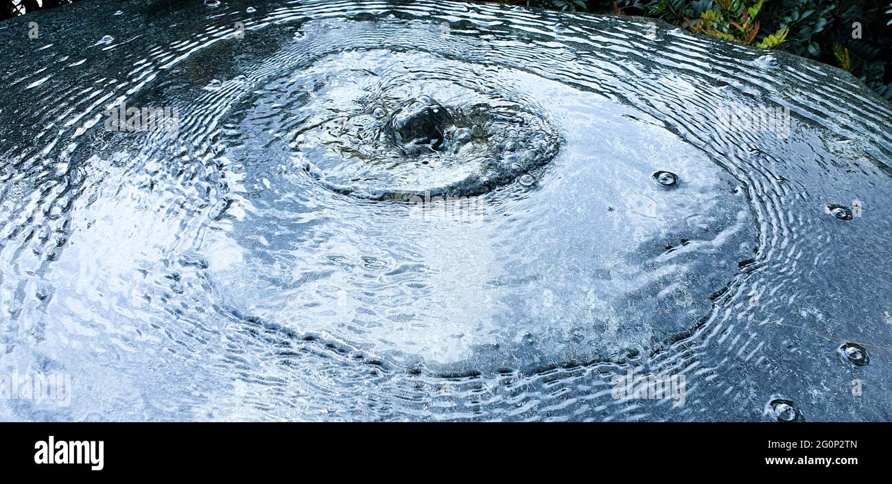 water creating waves and circular shapes with bubbles Stock Photo - Alamy