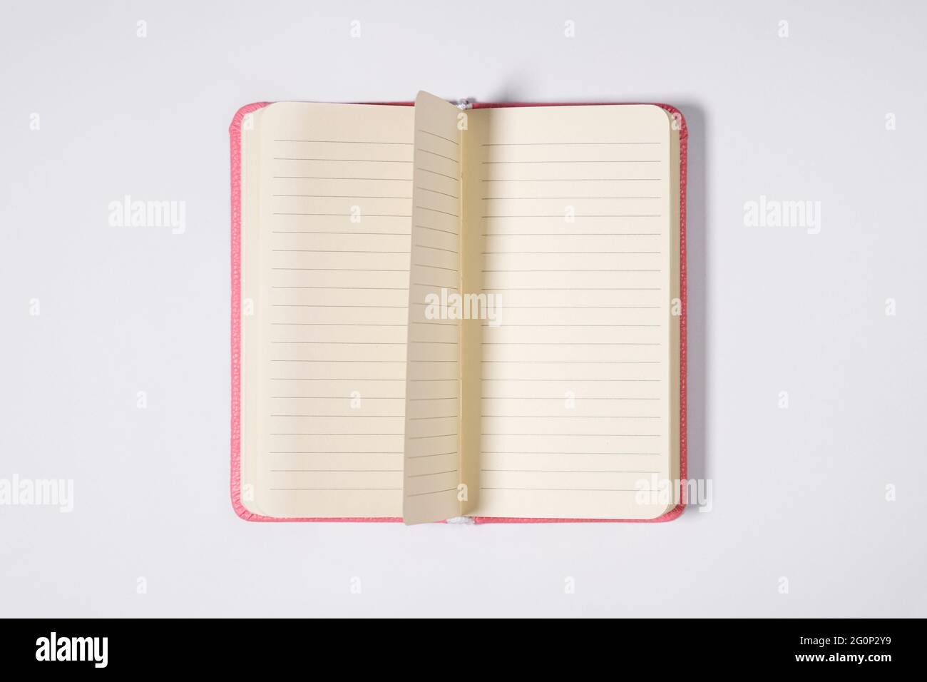 Pink Blank open office Notepad or notebook with flipping pages isolated ...