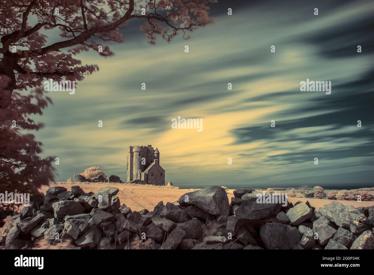inchdrewer castle banff scotland infrared Stock Photo - Alamy