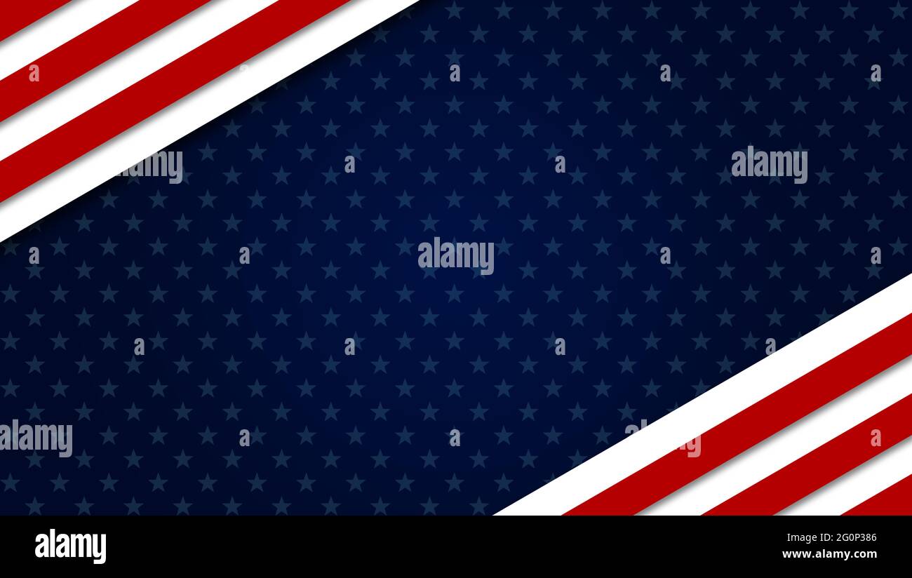 Illustration of USA banner background with elements of the American ...