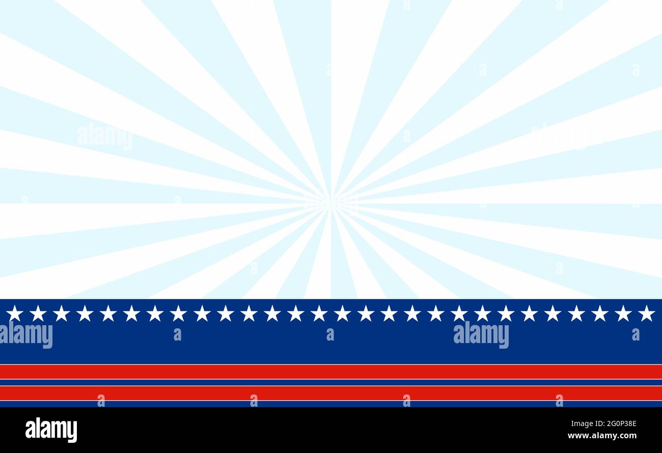 Illustration of USA banner background with elements of the American ...