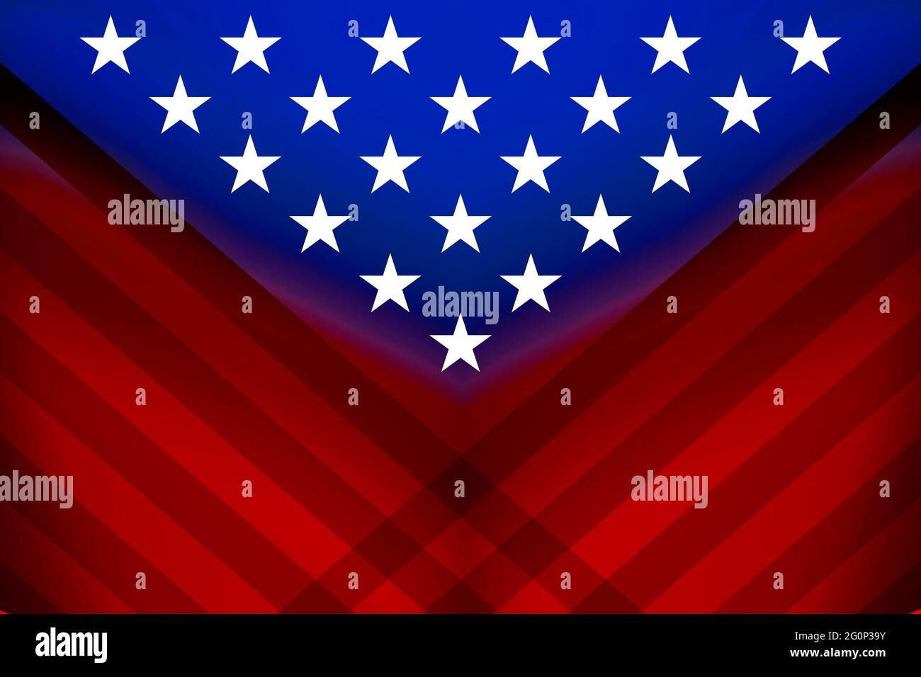 Illustration of USA banner background with elements of the American ...