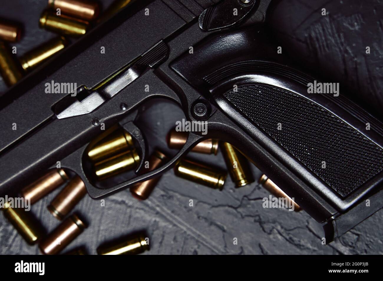 Gun military police top view hi-res stock photography and images - Alamy