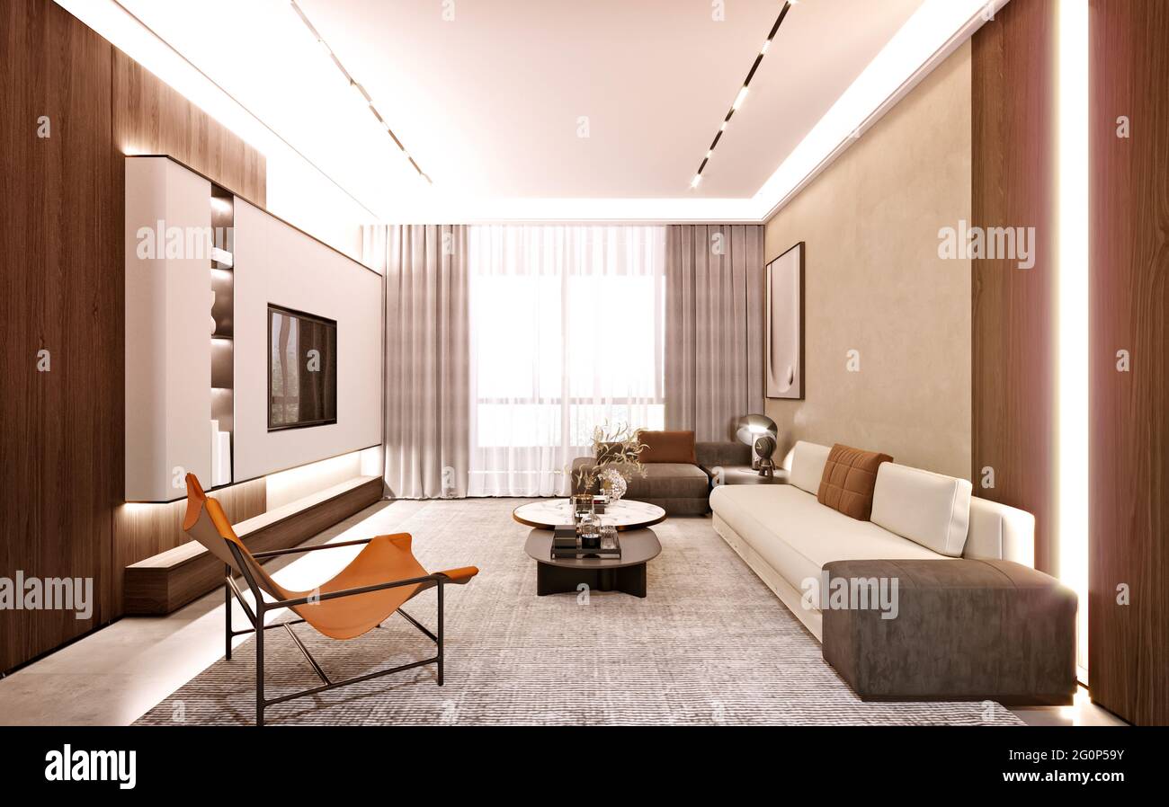 Retro living room background hi-res stock photography and images - Alamy