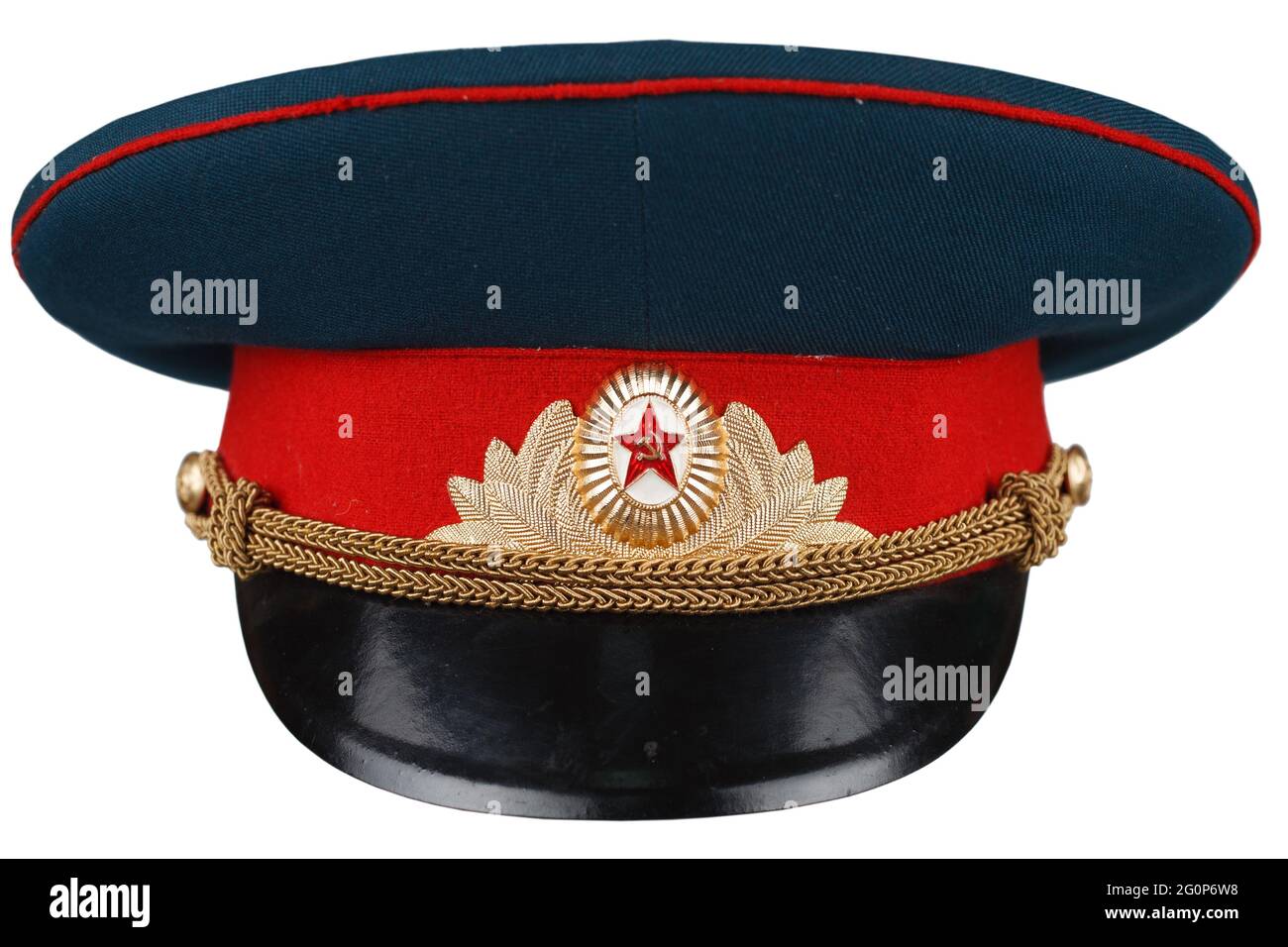Soviet Army officer cap isolated Stock Photo - Alamy