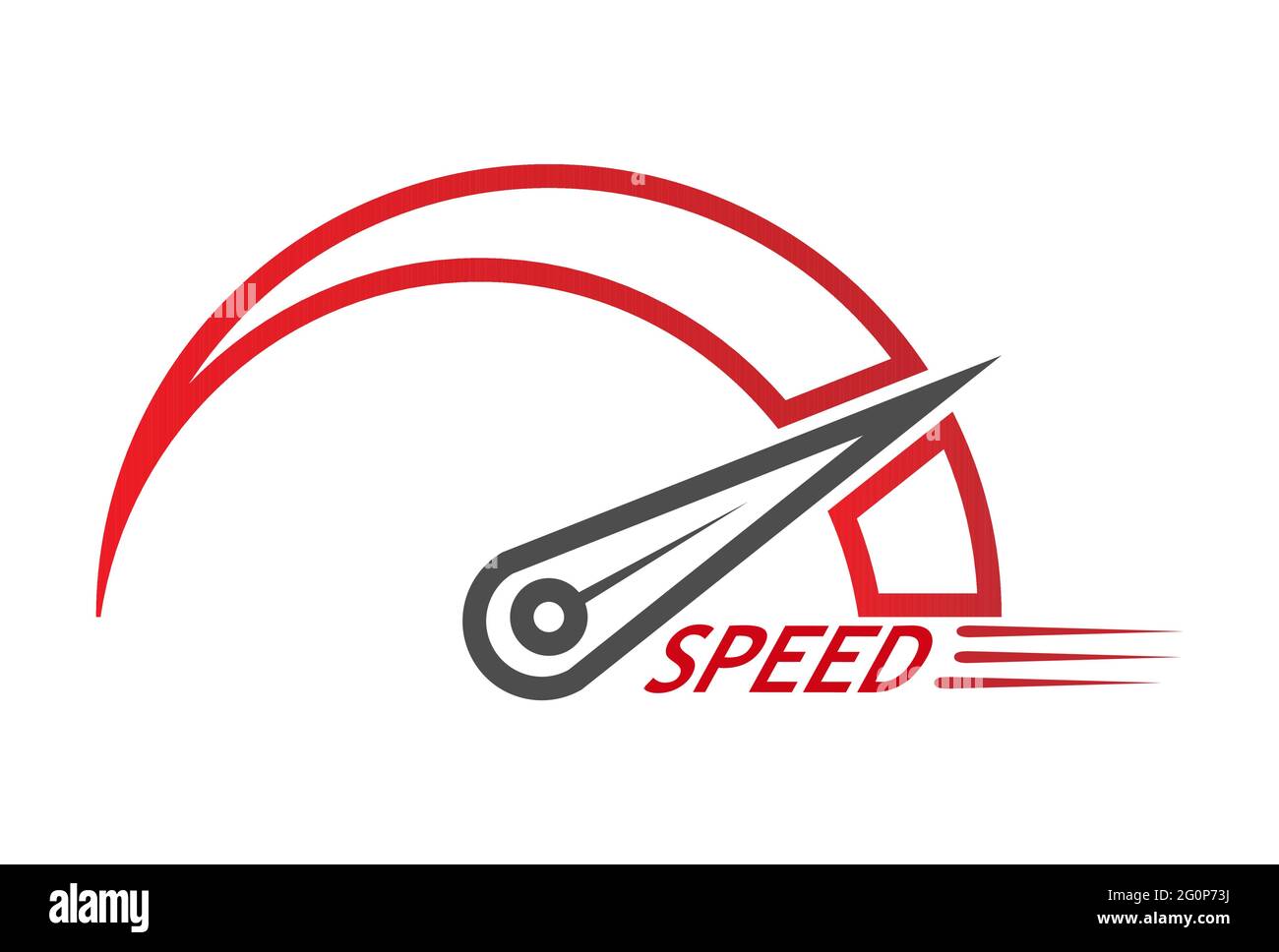 Vector icon of speed or speedometer. Simple design Stock Vector Image ...