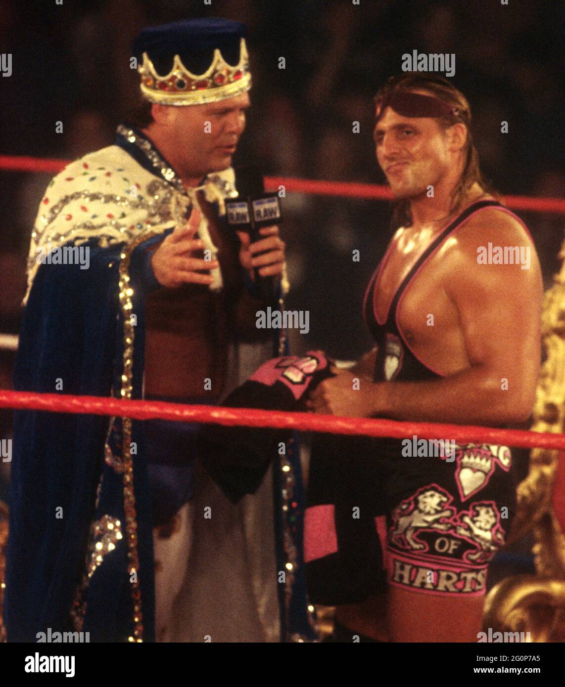 Owen Hart Jerry Lawler 1994 Photo By John Barrett/PHOTOlink Stock Photo ...