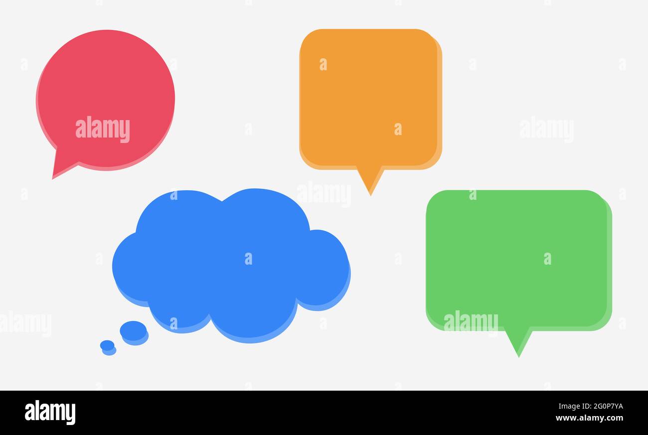 Speech bubbles, communication concept, vector illustration Stock Vector ...