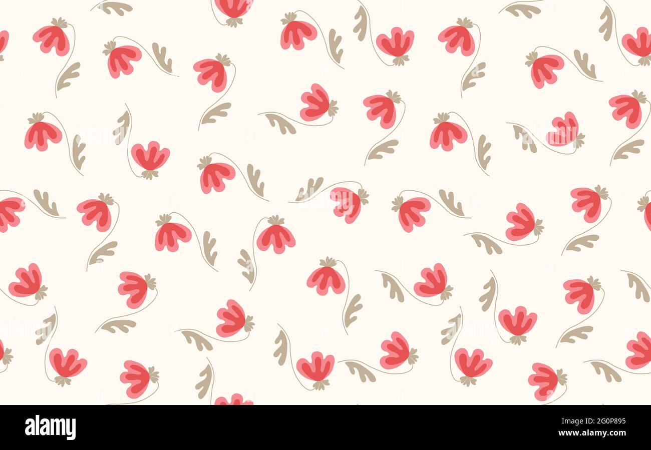 Seamless floral pattern based on traditional folk art ornaments ...
