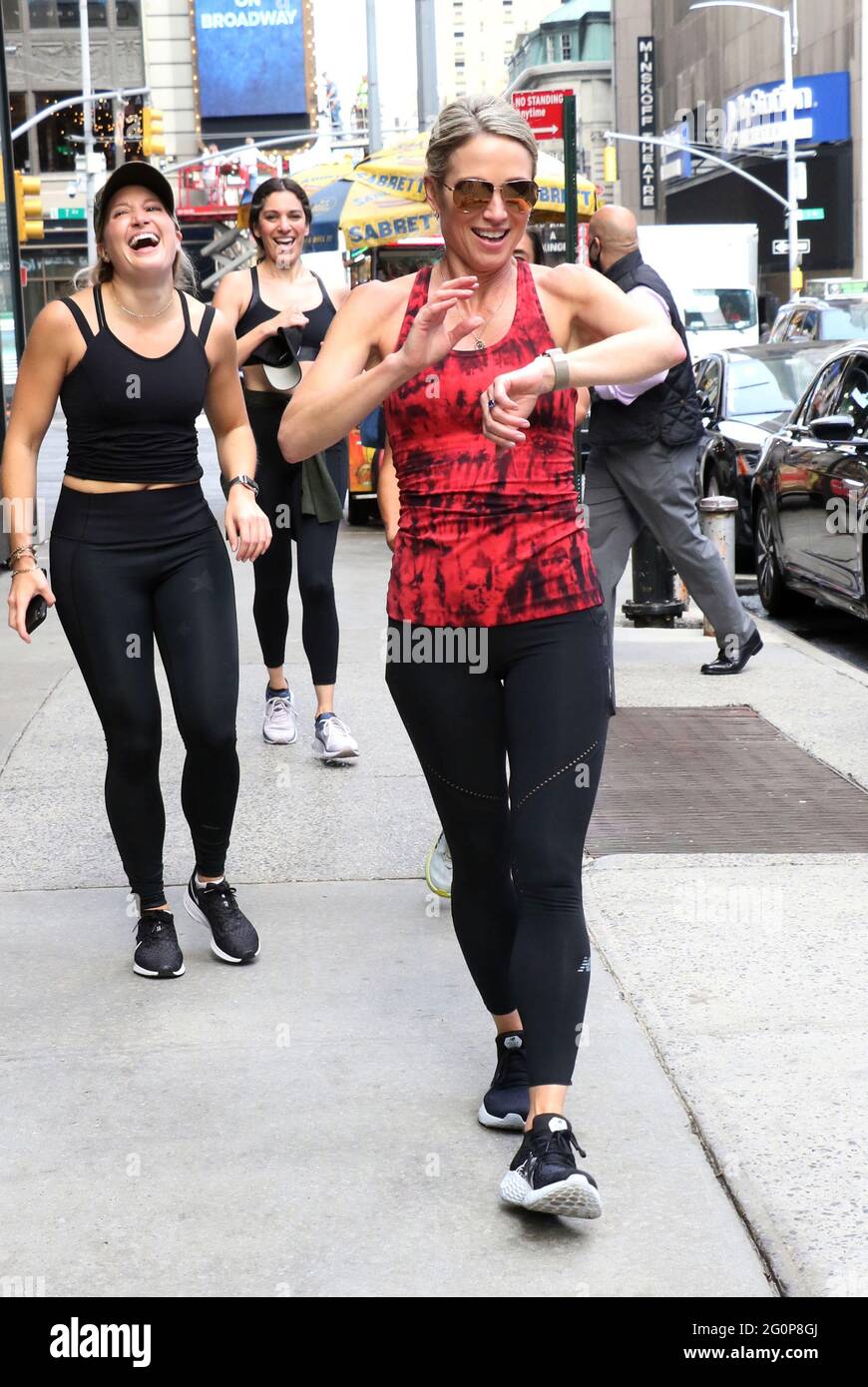 New York, NY, USA. 02nd June, 2021. Amy Robach running to Good Morning ...