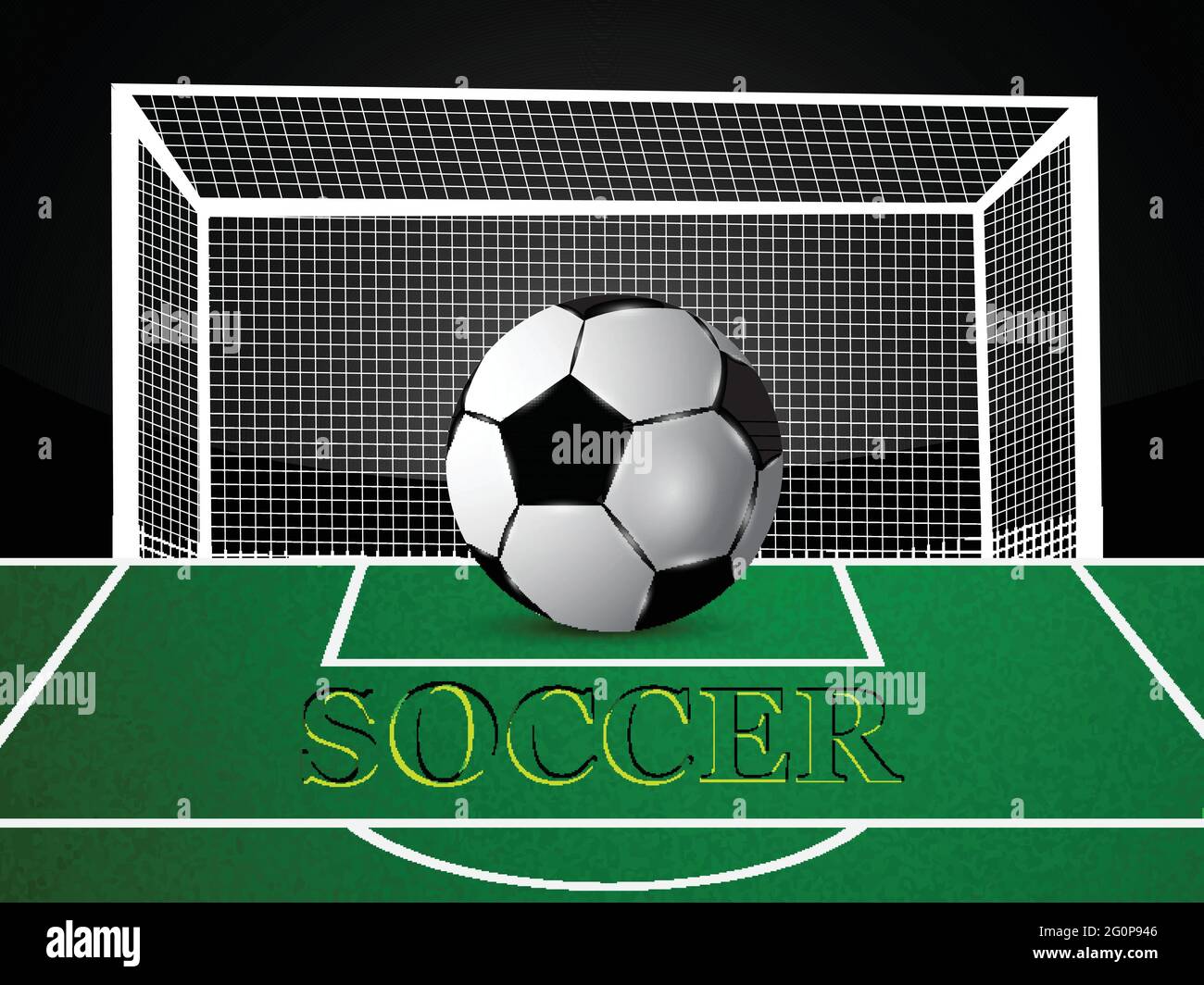 Goal text soccer ball Stock Vector Images - Alamy