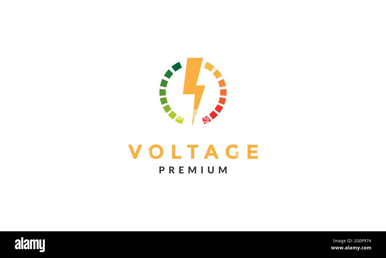 abstract thunderbolt voltage logo symbol vector icon illustration ...