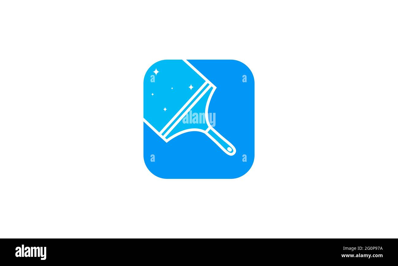 abstract glass cleaner blue logo symbol vector icon illustration ...