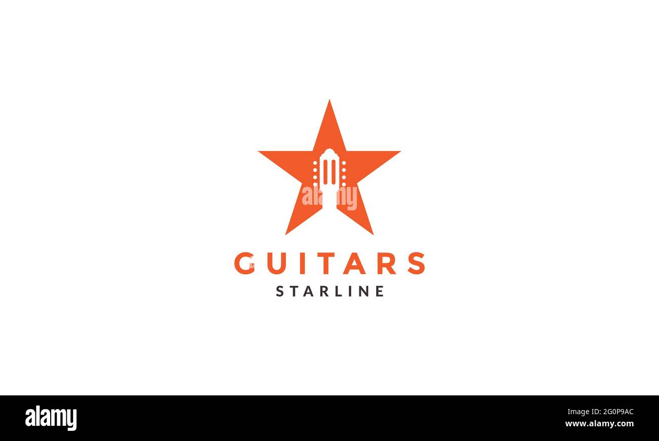 star with guitar logo symbol vector icon illustration graphic design ...