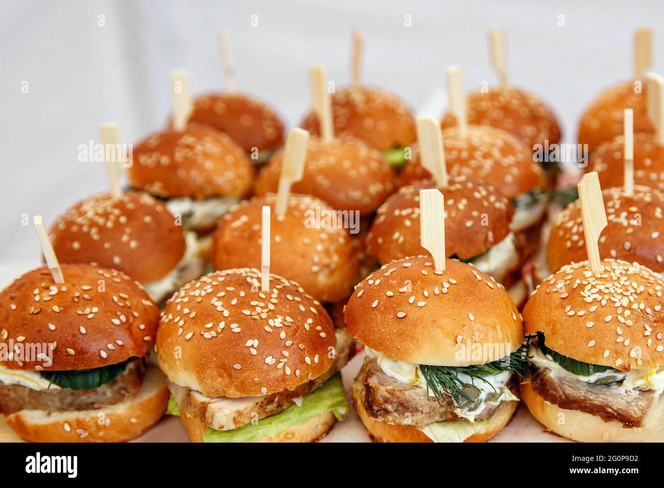 Small burgers and party hi-res stock photography and images - Alamy