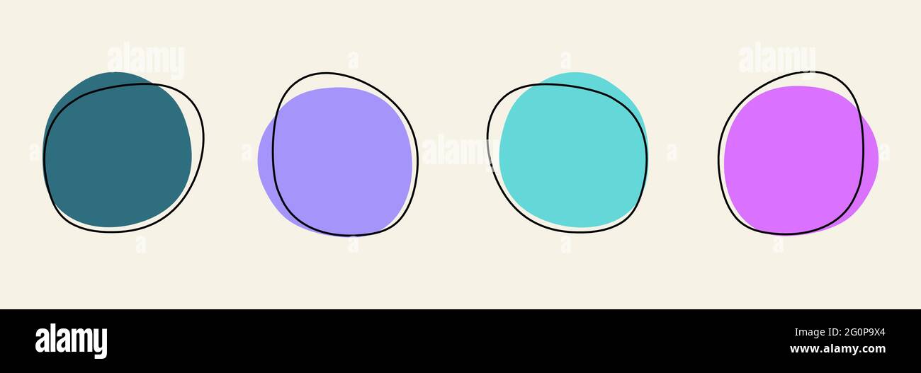 Color abstract circles. Loops logo elements of template. Vector ...