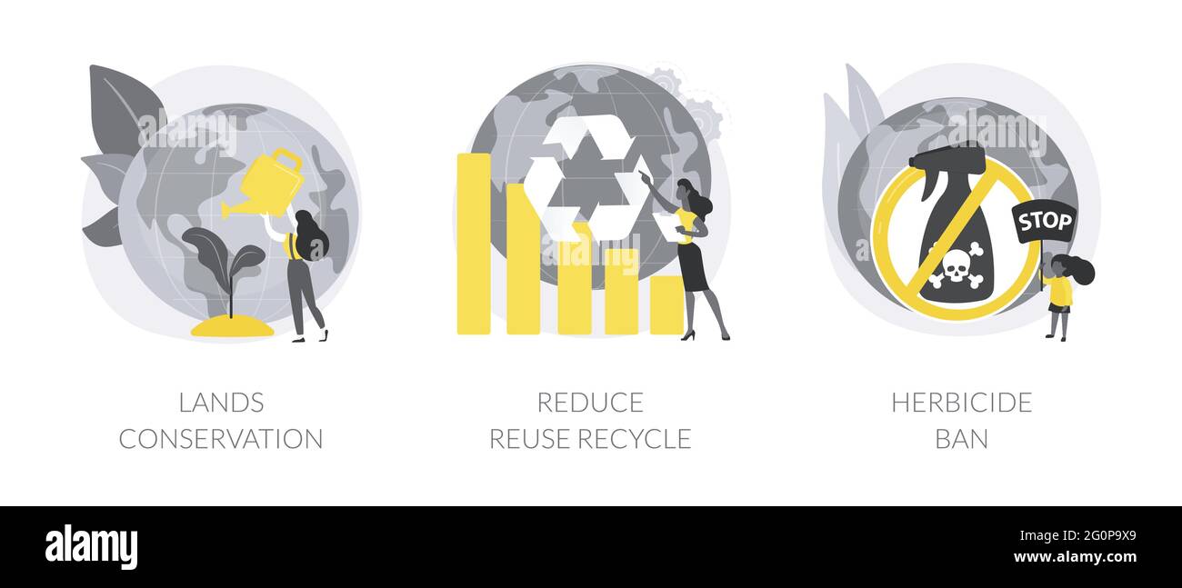 Nature protection abstract concept vector illustrations Stock Vector ...