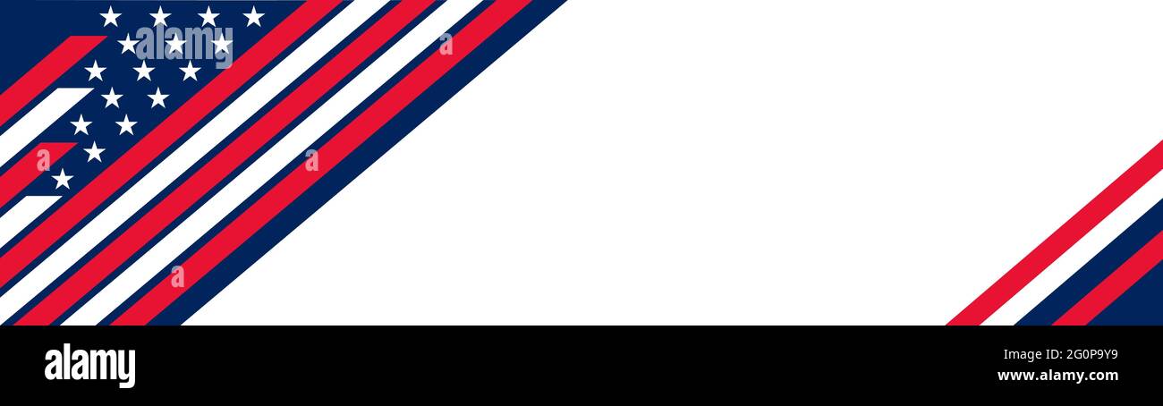 Vector of USA banner background with elements of the American Flag ...