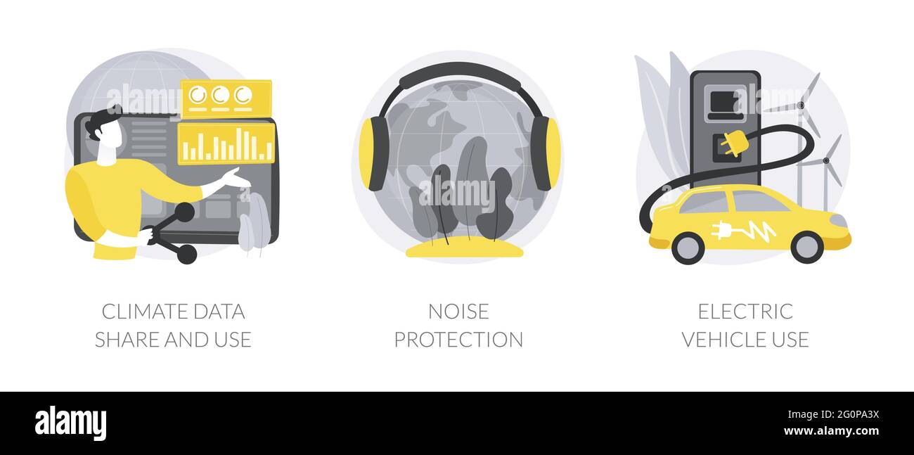 Environmental problems abstract concept vector illustrations Stock ...